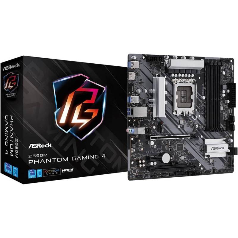 ASROCK Z690M Phantom Gaming MOTHERBOARD (LGA1700),Tarjetas madre Intel ...